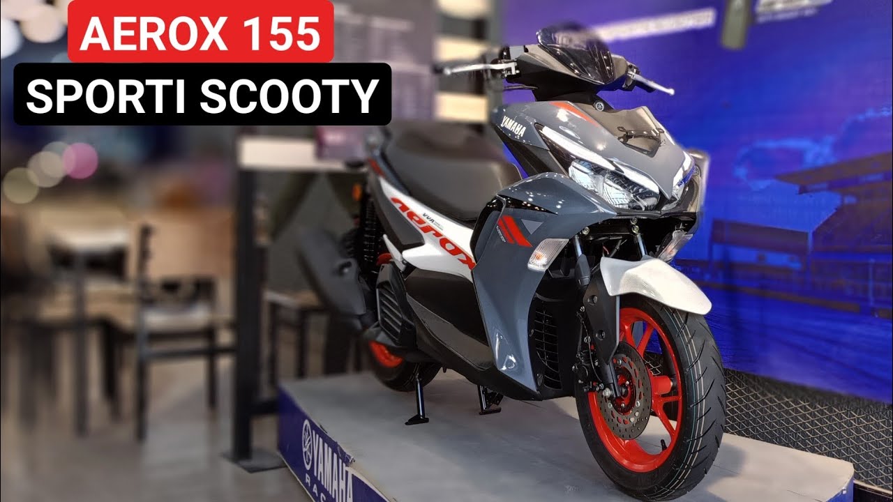 Yamaha Aerox Standard 155cc Powerful Sporti Scooty New 2025 Model Grey ...