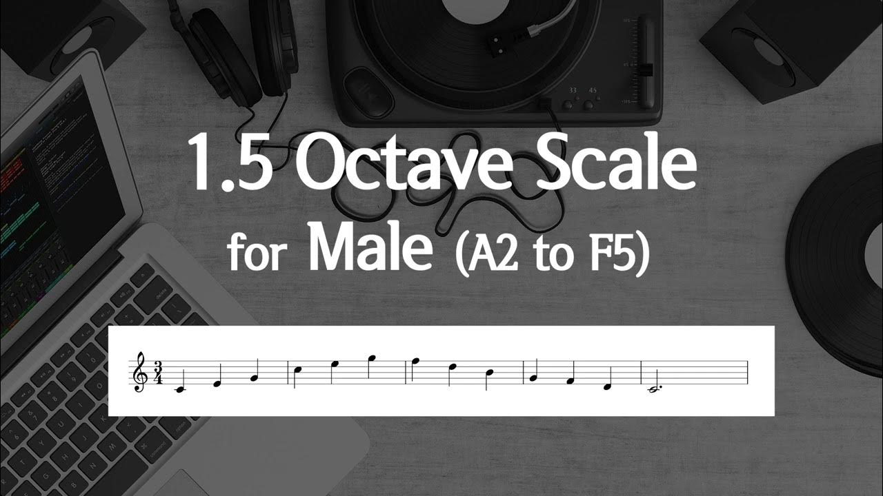 🗣️1.5 Octave Scale for Male (A2 to F5) | Vocal Warm Up | 1.5 옥타브 스케일 ...
