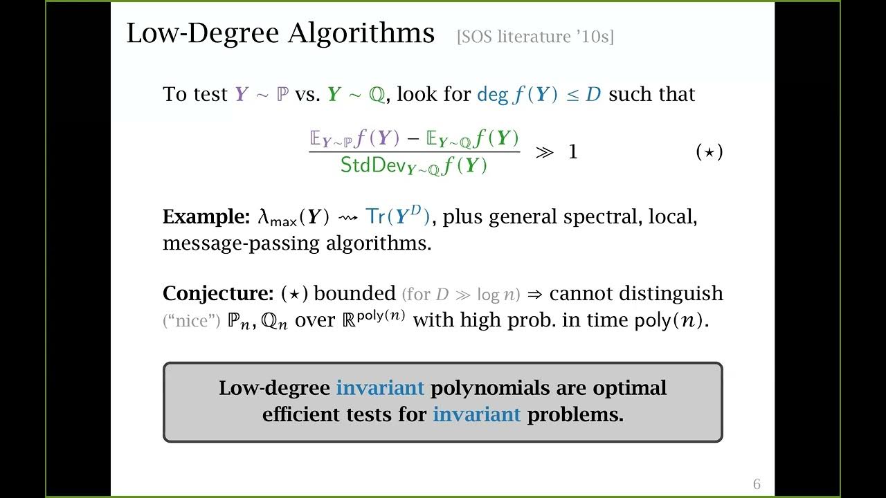 FOCS 2024 4B Tensor cumulants for statistical inference on invariant distributions - YouTube