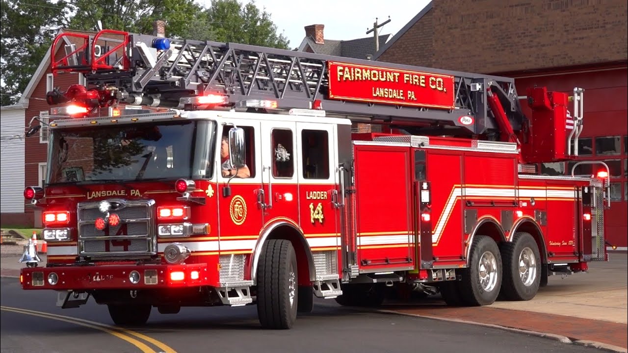 Fairmount Fire Company BRAND NEW Ladder 14 Responding 8/23/23 - YouTube