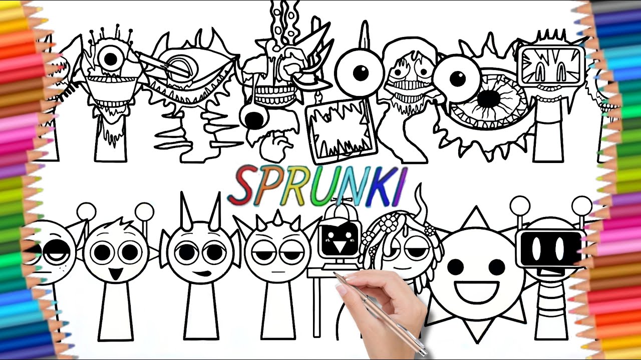 Incredibox SPRUNKI Coloring Pages New How to Color Sprunki Phase 1 vs ...