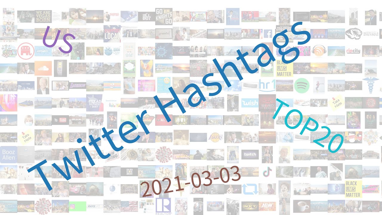 Trending hashtags on Twitter, US, 03-03-2021 - YouTube