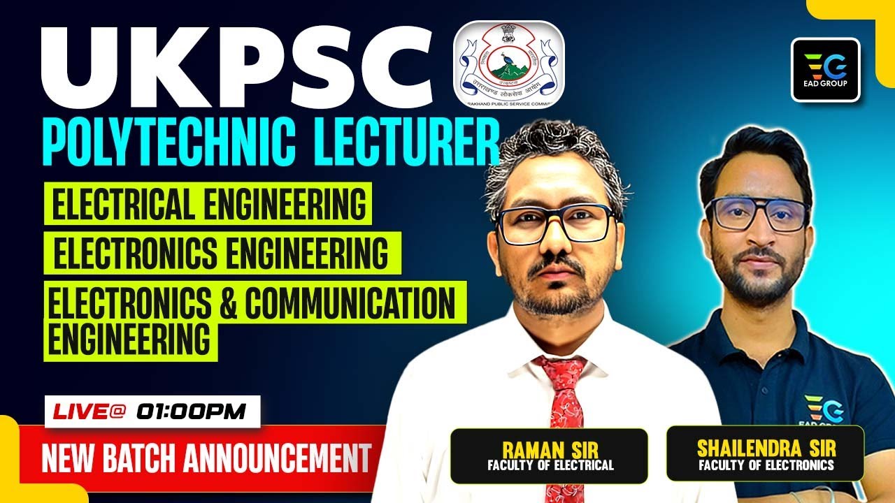 UKPSC Polytechnic Lecturer, Electrical, Electronics and Electronics ...