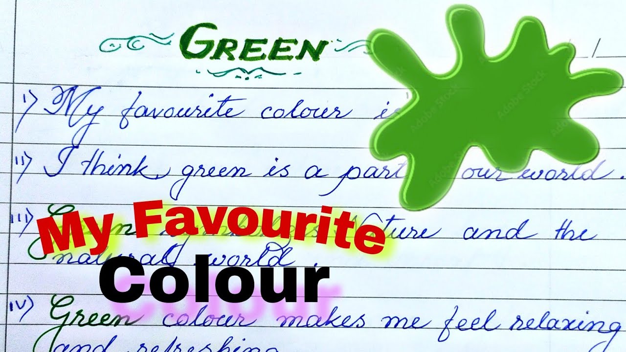 My Favourite colour green essay/Green colour essay in English/10 lines ...