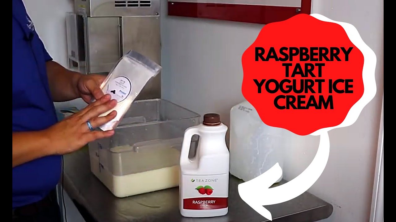 Make A Delicious Raspberry Tart Yogurt Ice Cream With PreGel! - YouTube