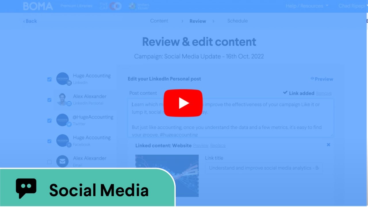 How to create and send a social media blog post - YouTube