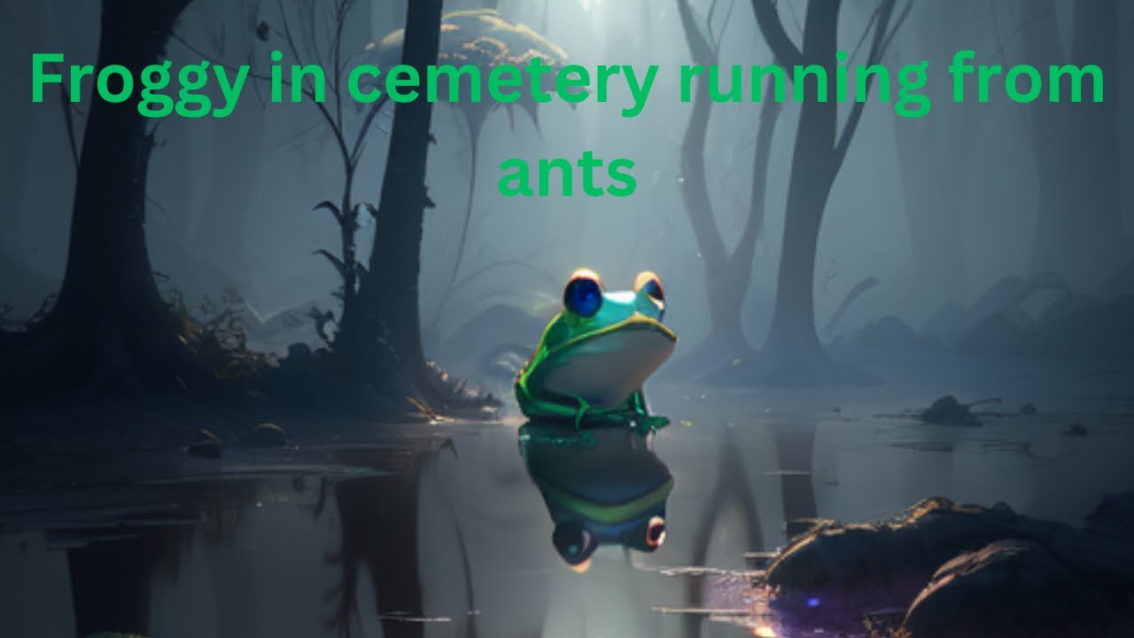 Froggy in the cemetery running from ants - YouTube