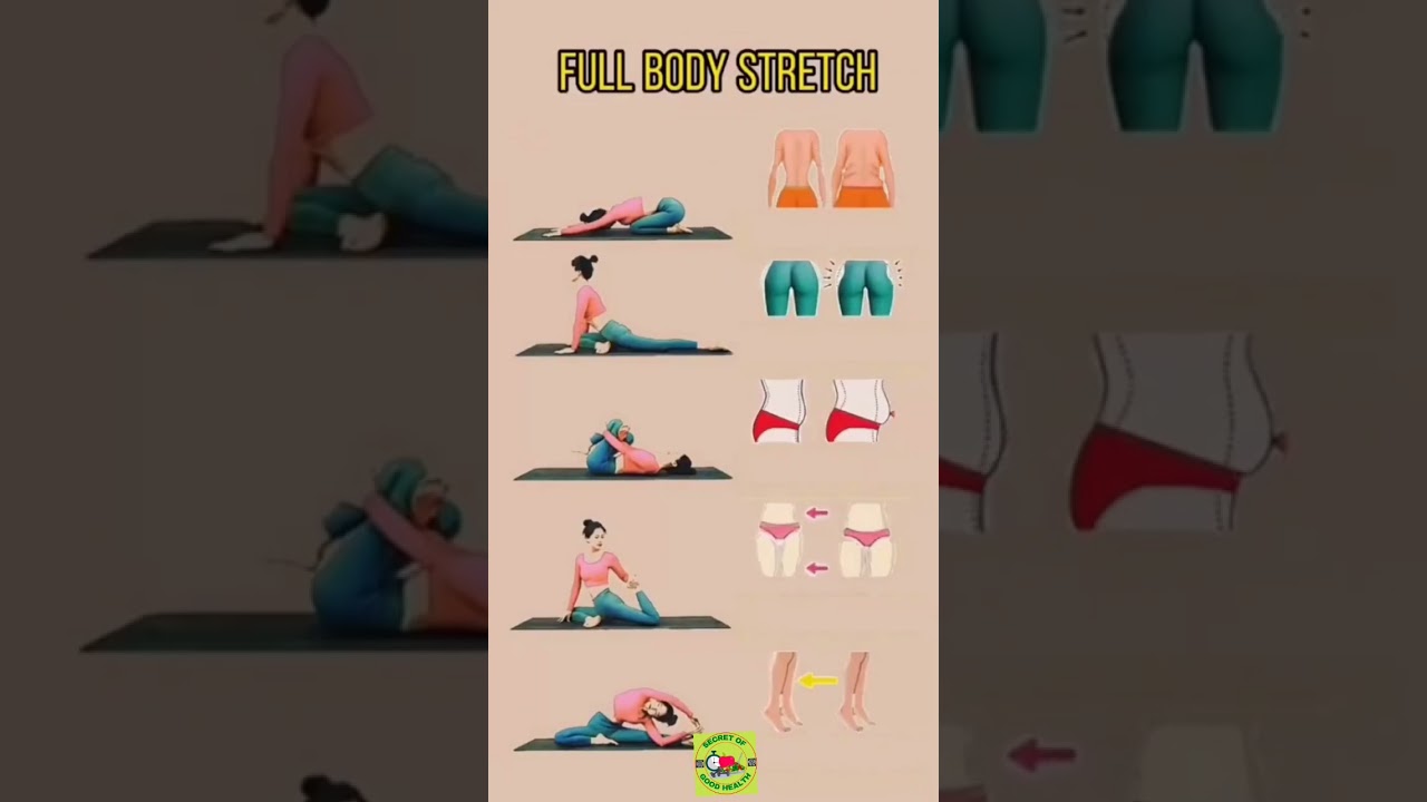 Yoga pilates - reduce body fat || Stretches for Lower Back, Hamstrings ...