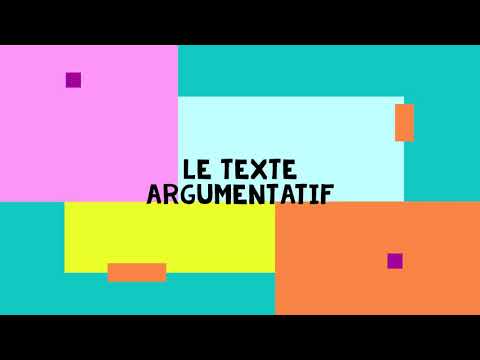 Le texte argumentatif