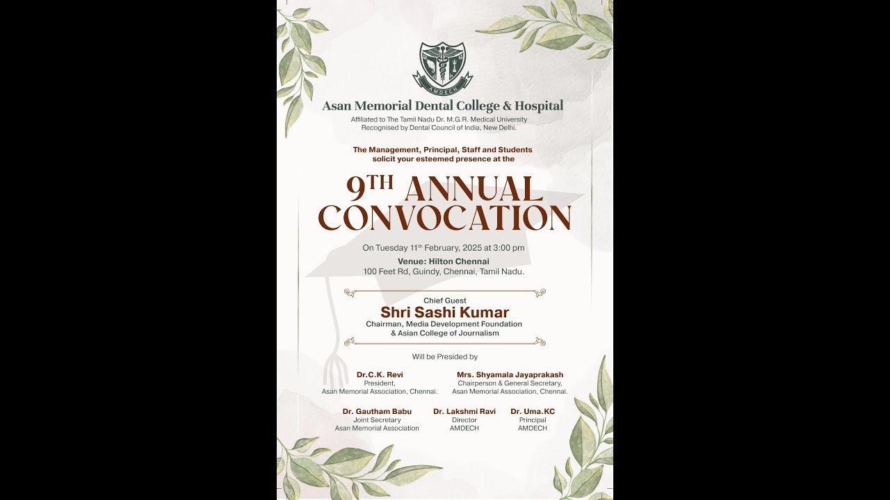 ASAN DENTAL 9TH CONVOCATION - YouTube
