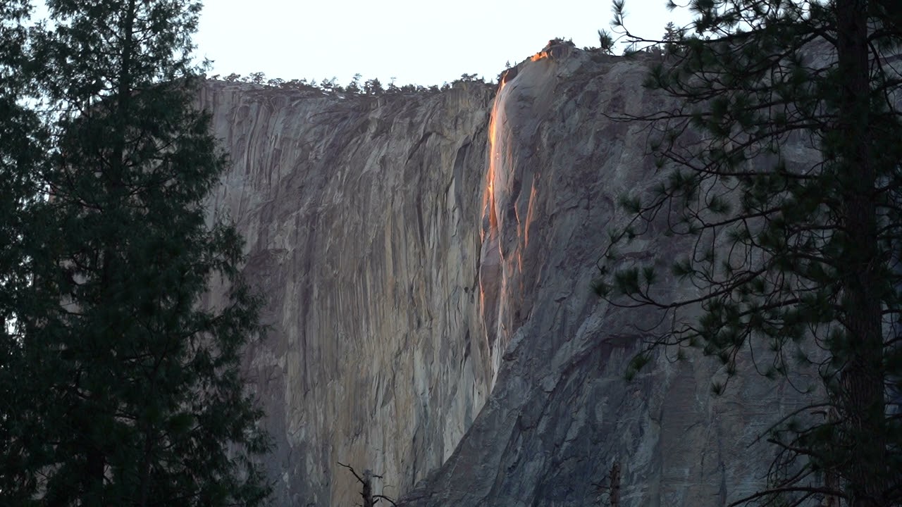Horsetail Falls On Fire