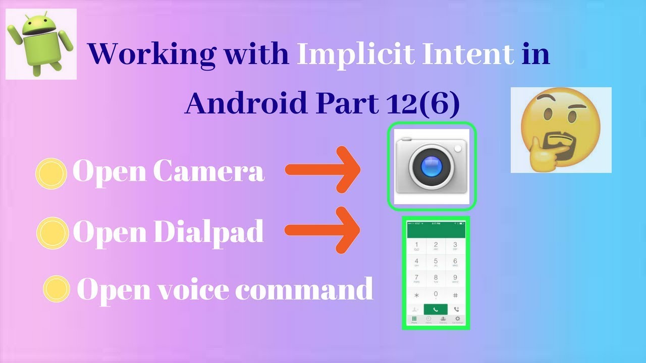 Working With Implicit Intent Part 126 In Hindi Youtube