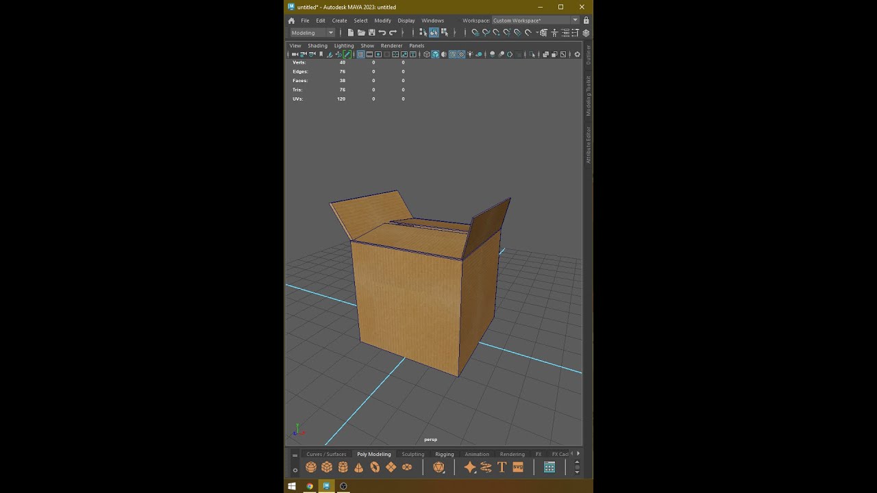 How To Easily Model Cardboard Box In Maya Maya Modeling Tutorial
