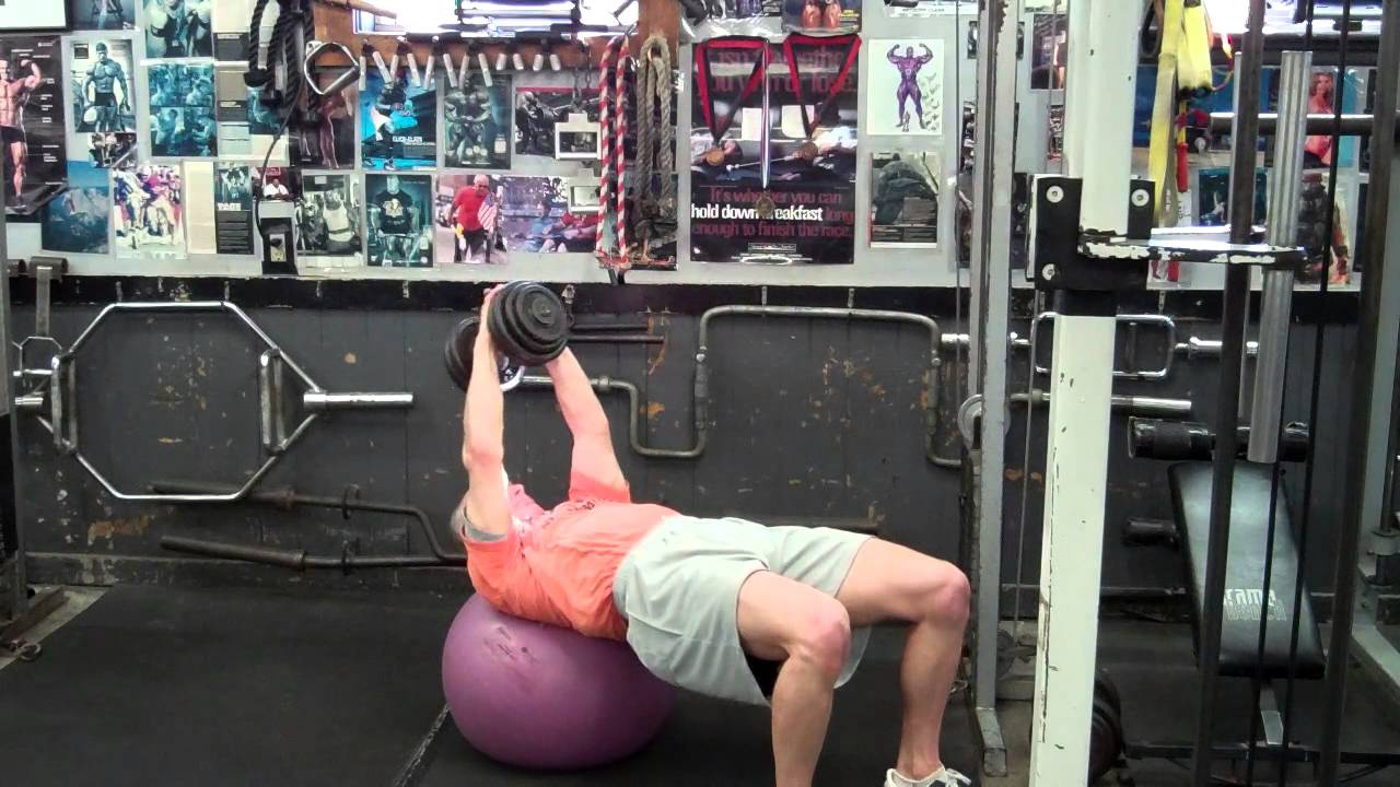 Swiss DB pullover to supine single arm DB press - YouTube