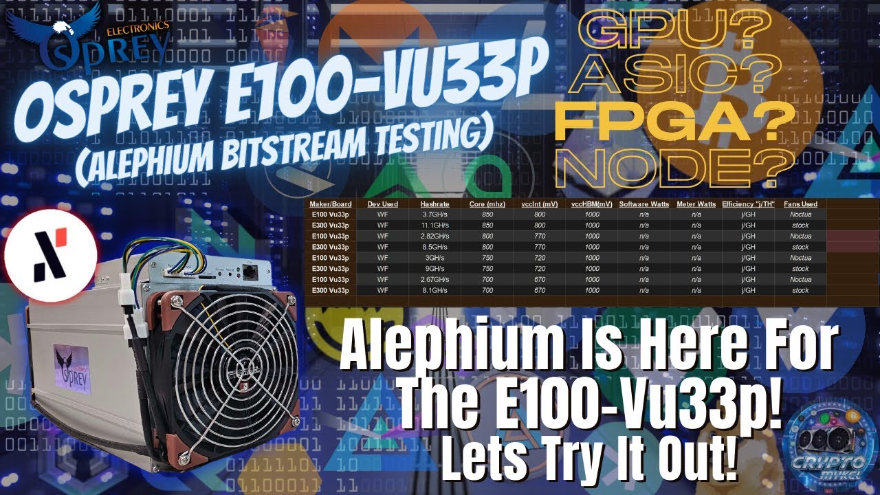 Hardware Update Osprey E100 VU33P Alephium Is Here For The Osprey ...