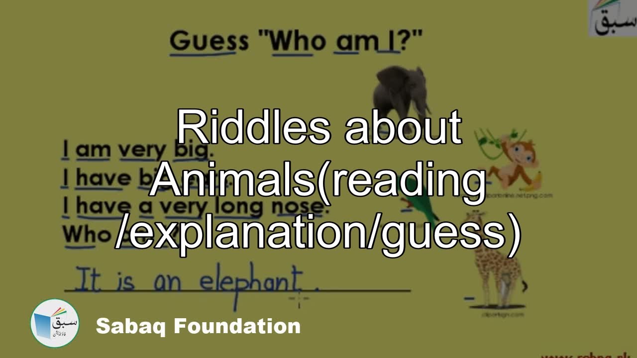 Riddles About Animals reading explanation guess English Lecture Sabaq pk YouTube riddles-about-animals-reading-explanation-guess-english-lecture-sabaq-pk-youtube