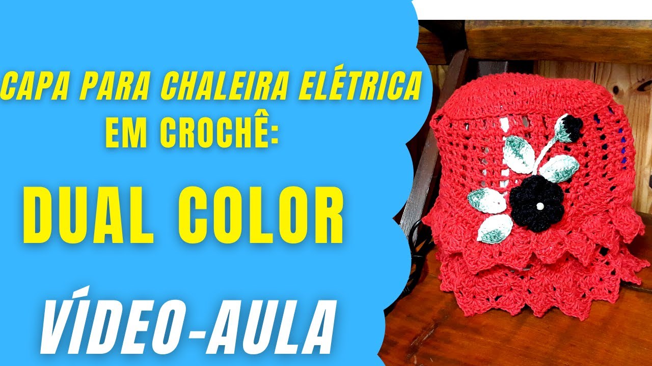 CAPA PARA CHALEIRA ELÉTRICA EM CROCHÊ / Modelo Dual Color para jarra ...