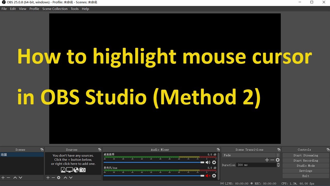 How to highlight mouse cursor in OBS Studio (Method 2) - YouTube