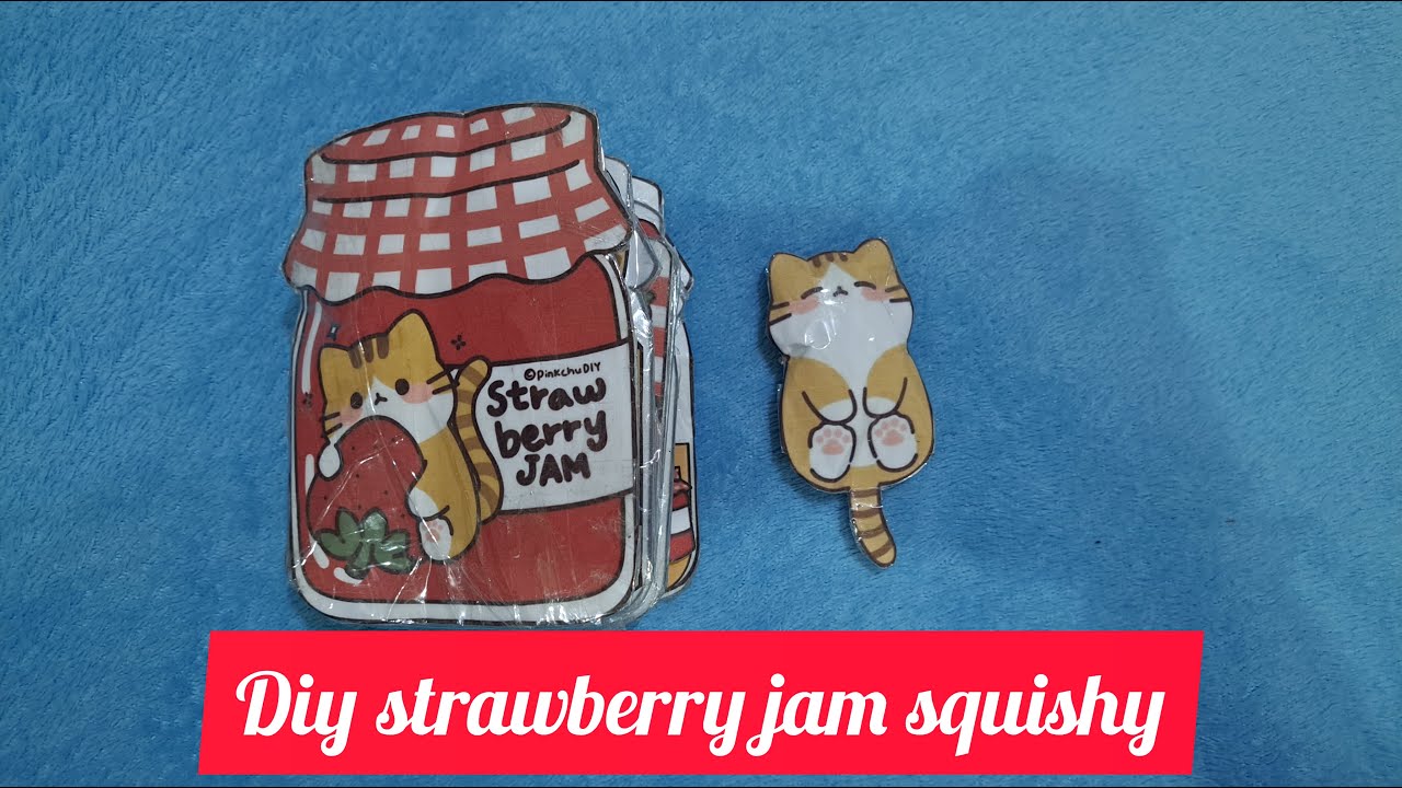 Diy Strawberry jam squishy book recreation of @PinkchuDIY - YouTube