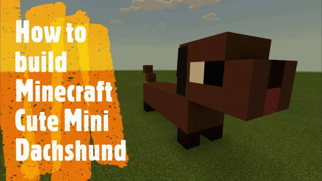 How to build Minecraft Cute Mini Dachshund - YouTube