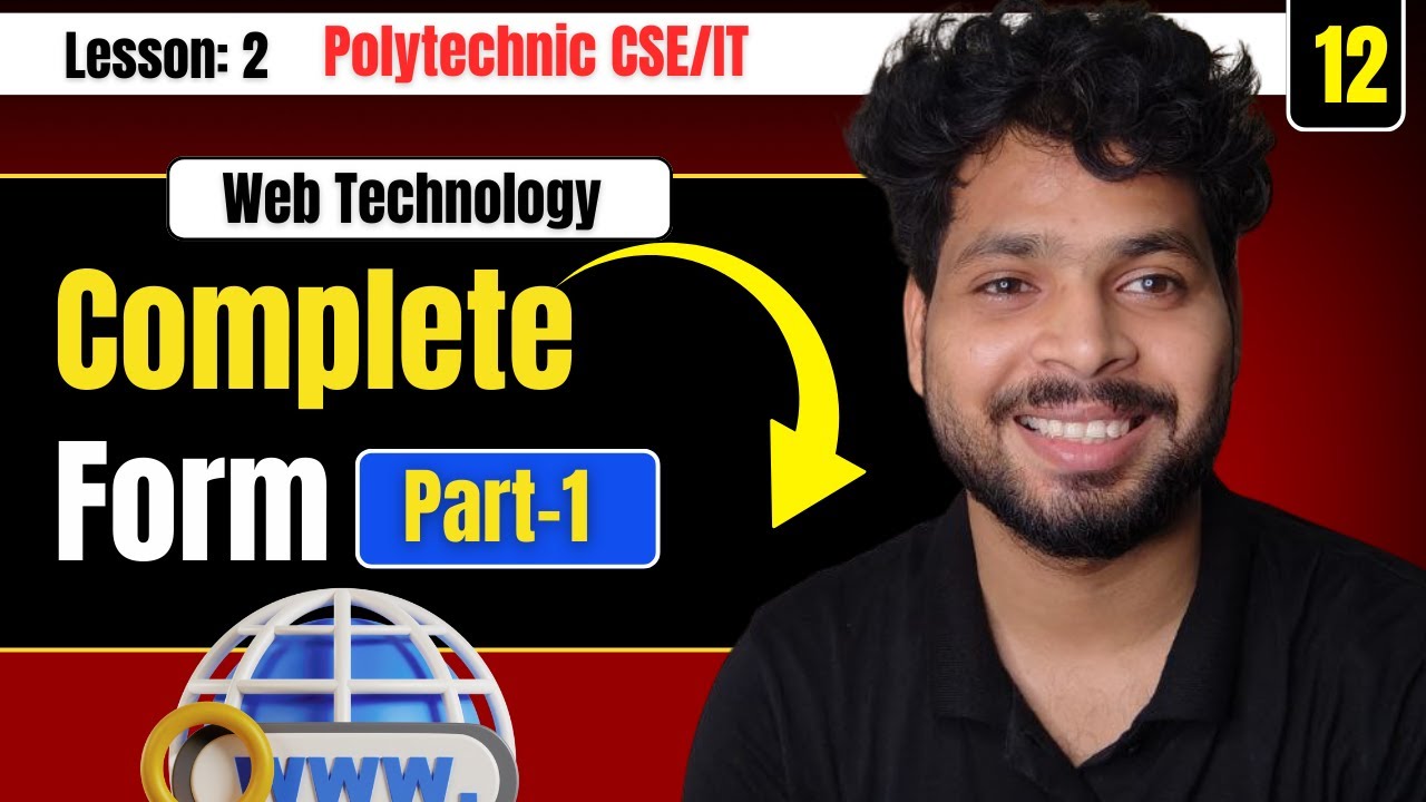 Complete HTML form | part-1 | Web technology Polytechnic 3rd semester | CSE/IT - YouTube