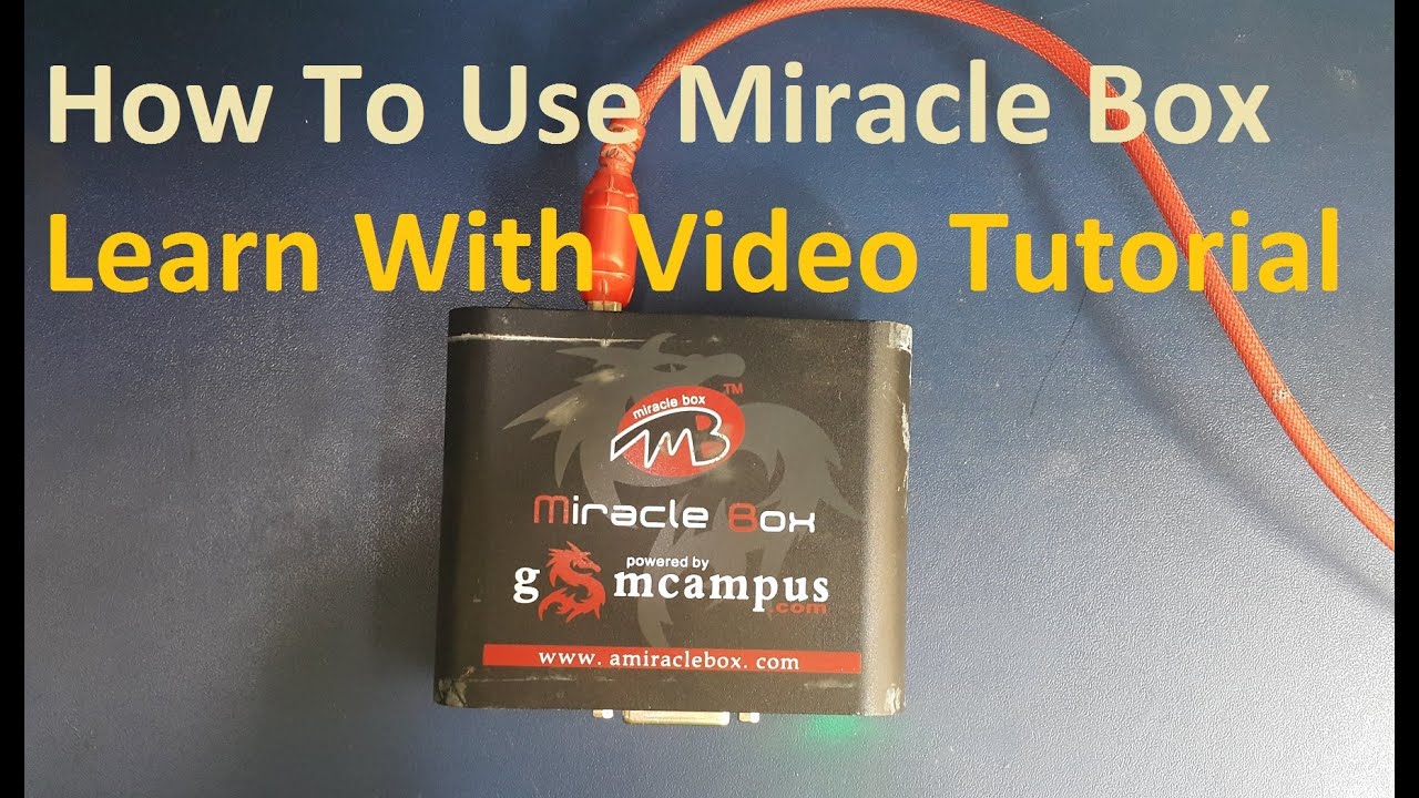 How To Use Miracle Box Class 2 - YouTube