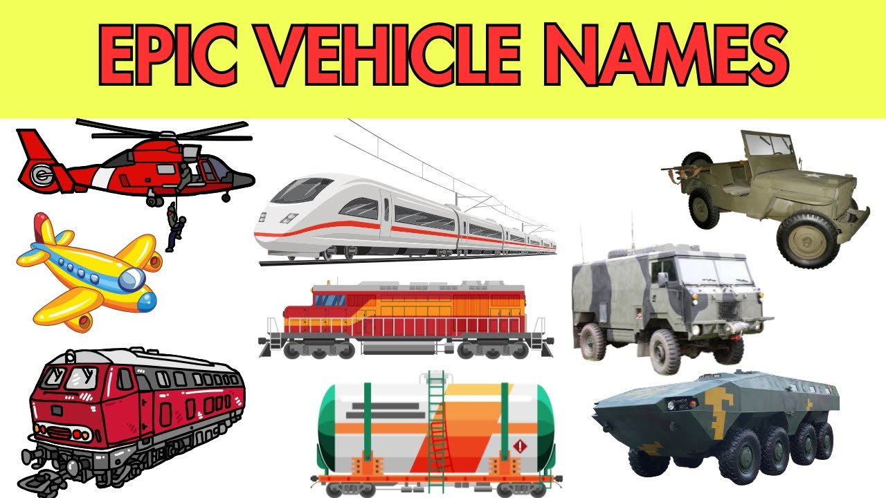Vehicles for Kids: 50 Epic Vehicle Names Every Kid Should Learn! - YouTube