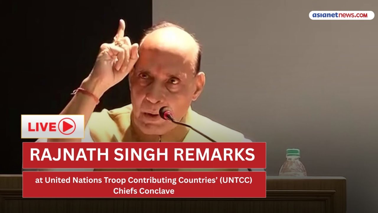 LIVE 🔴 Defence Minister Rajnath Singh Addresses UN Troop Contributing ...