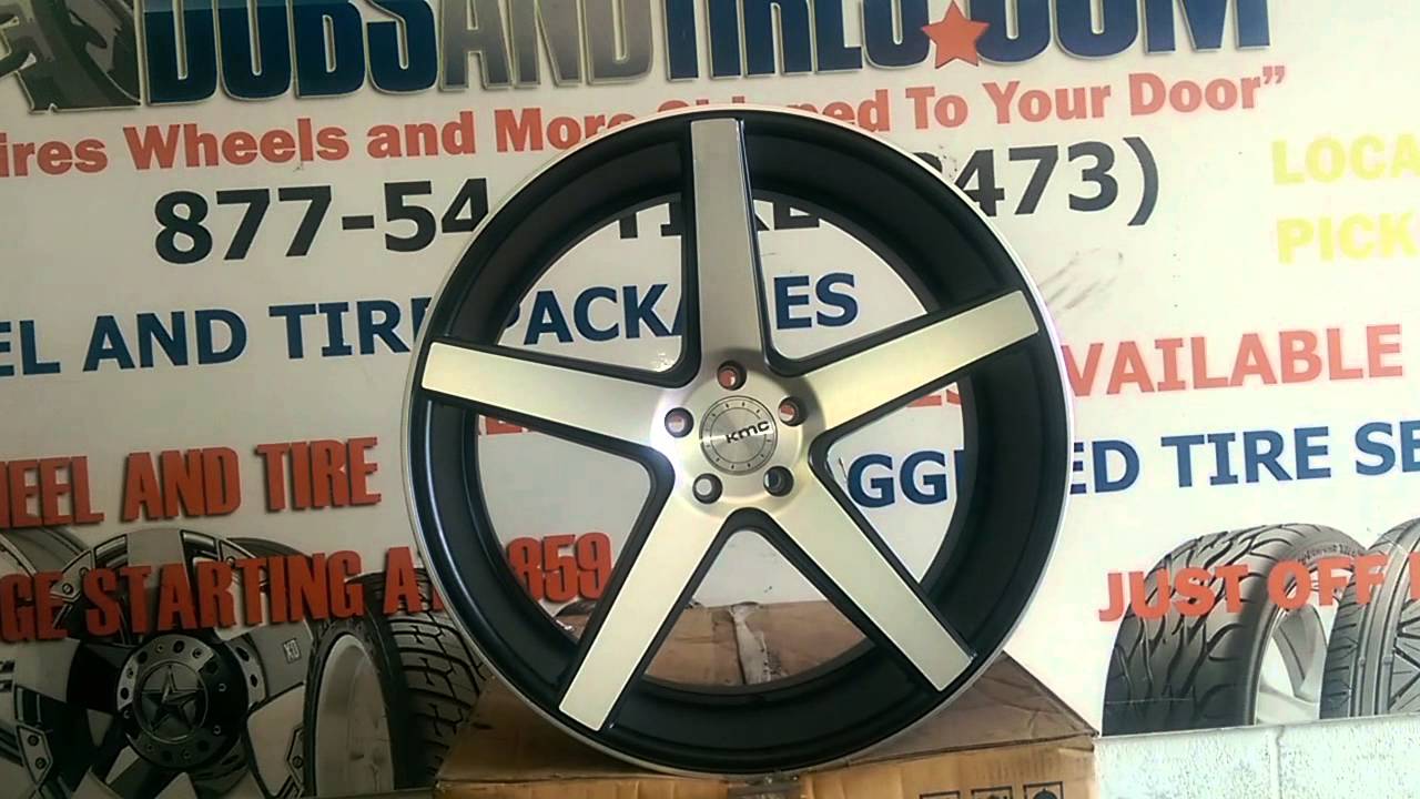 877-544-8473 22" Inch KMC KM685 District Machine Black Conacve Wheels ...