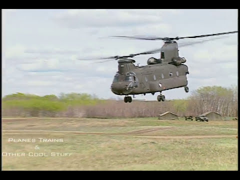 1999, CH47 Chinook helicopters May training exercise, pure sound - YouTube