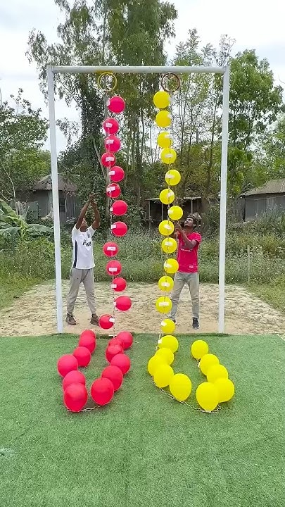 Rope dragging karke balloon popping challenge short #shorts #balloonpopping #ballongame - YouTube
