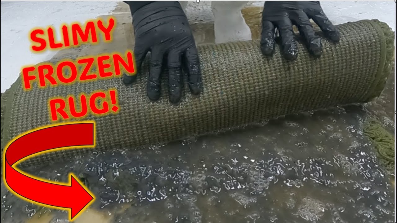 SLIMY FROZEN green rug DIRTY Thick Gunge | gooey mess Restored back to ...
