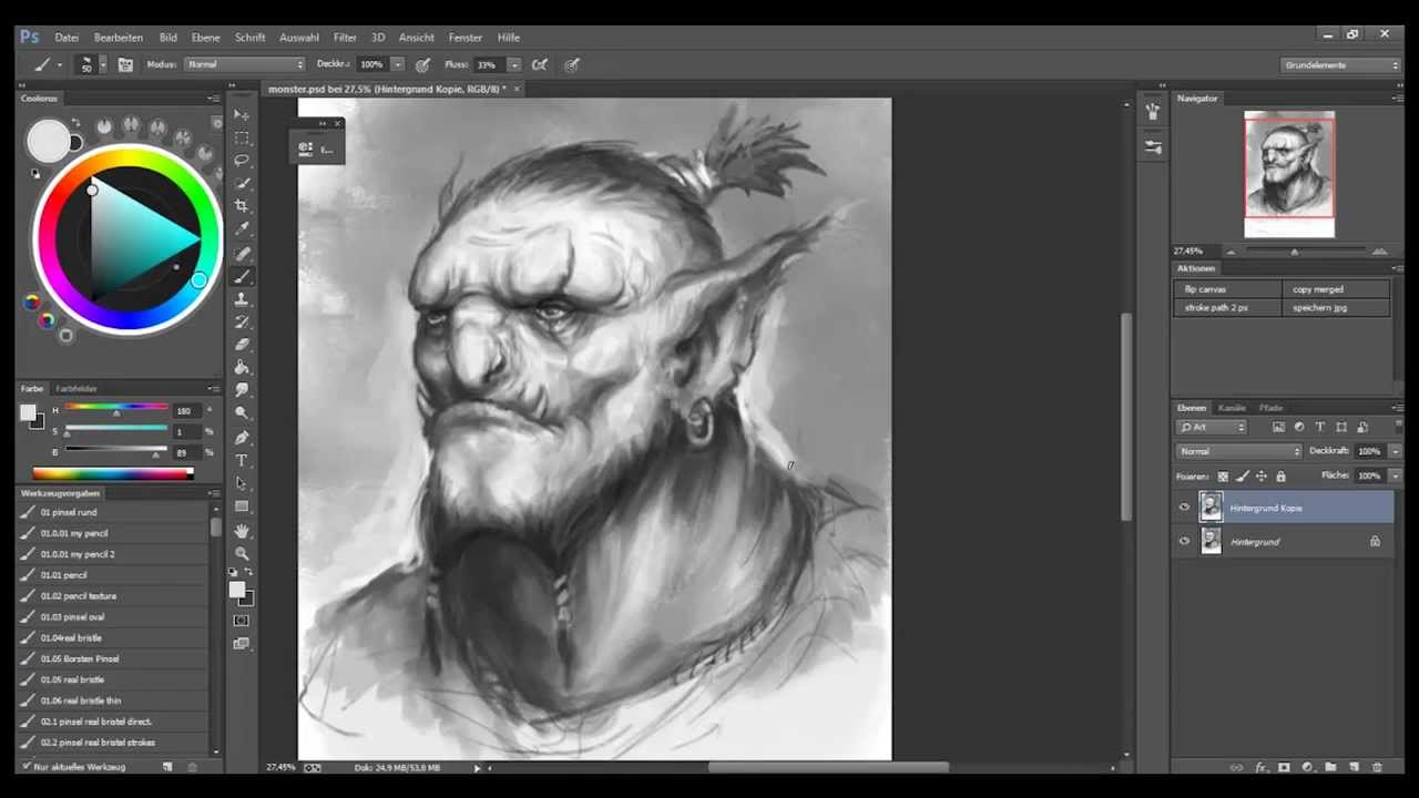 Monster Head Sketch - YouTube
