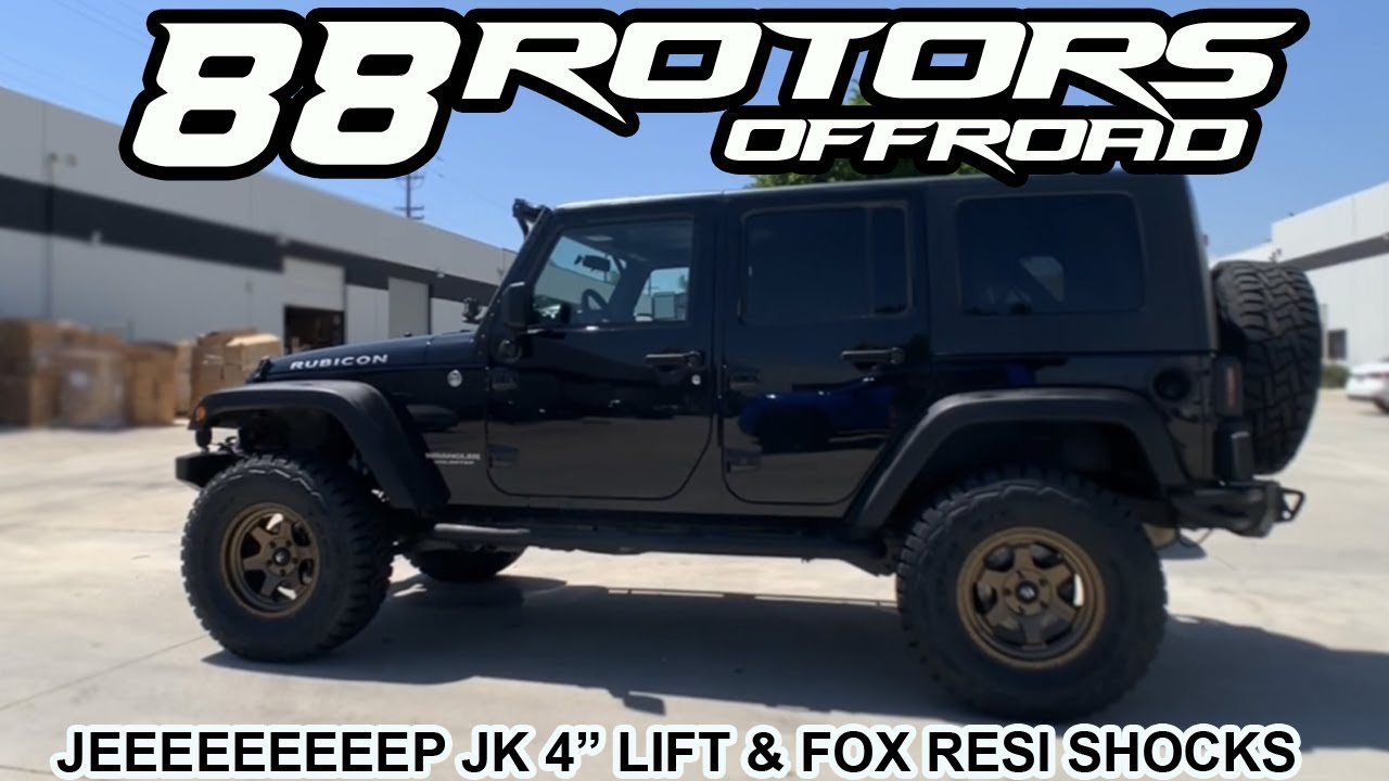 Jeep Rubicon JK Pro Comp 4" Lift w/ Fox 2.0 Remote Reservoir Shocks ...