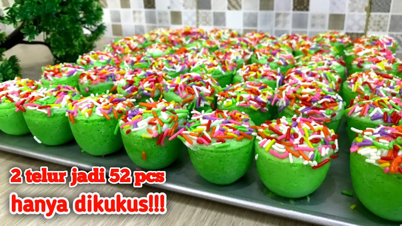 RESEP BOLU KUKUS MINI UNTUK JUALAN!! HANYA 2 TELUR JADI 52 PCS | PEMULA ...