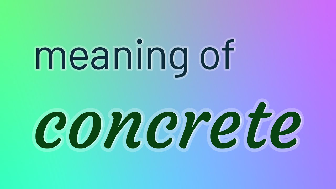 Concrete - 114 English Vocabulary Flashcards - YouTube