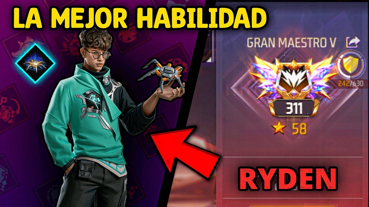 RYDEN LA MEJOR HABILIDAD de Free Fire "Para subir de rango" fácil y ...