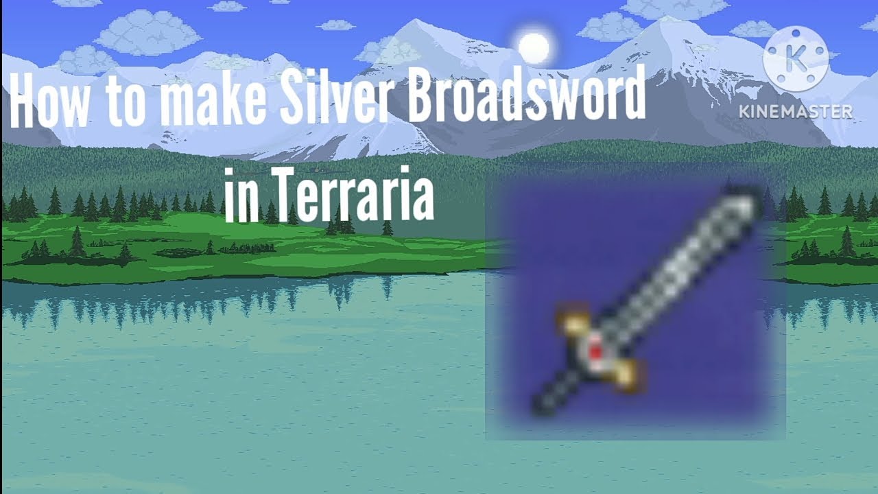 How to craft Silver Broadsword in Terraria - YouTube