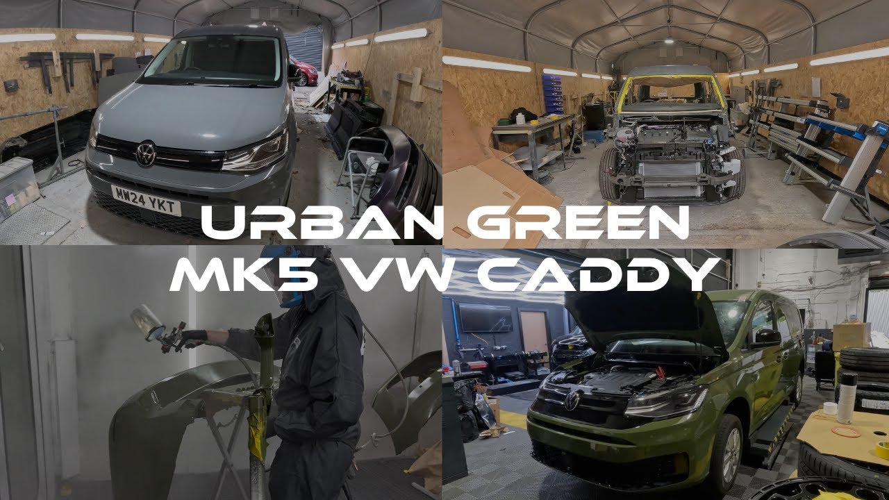 MK5 VW CADDY CUSTOM PAINT - URBAN GREEN FISHING VAN PART ONE ...