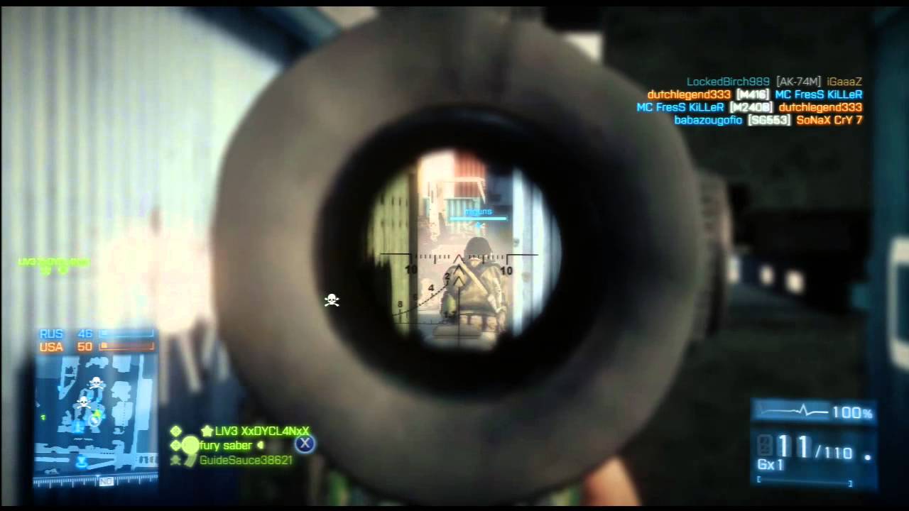 Battlefield 3: Sniper in motion - YouTube