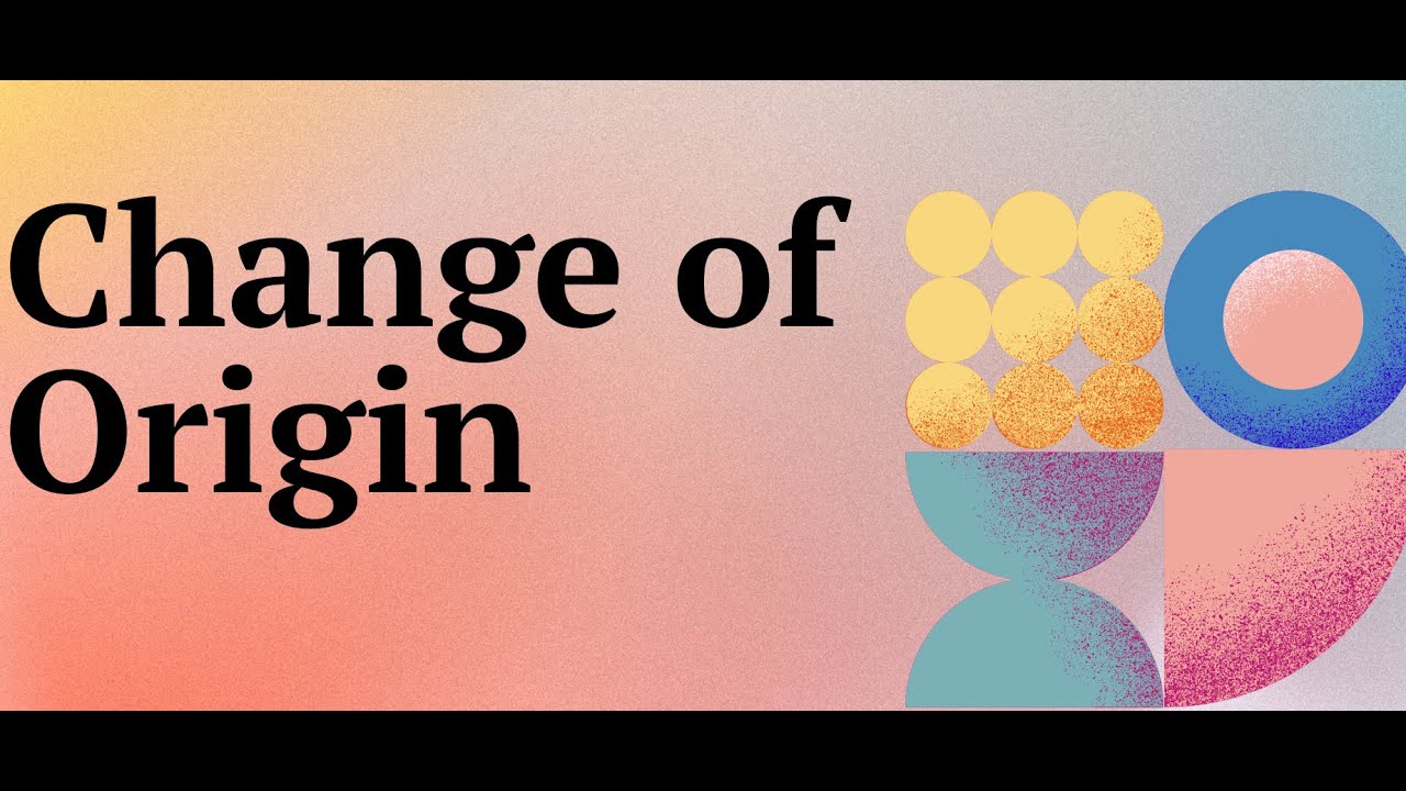 Change of origin explain with example - YouTube