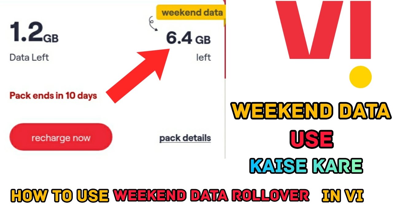 Vi weekend data rollover how to use 2023 | Vi weekend data rollover activation kaise kare - YouTube