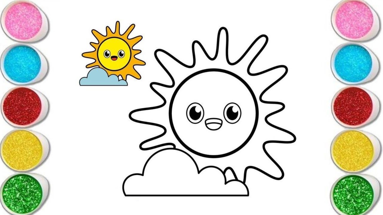 Sun Drawing, Painting and Coloring for Kids and Toddlers - YouTube