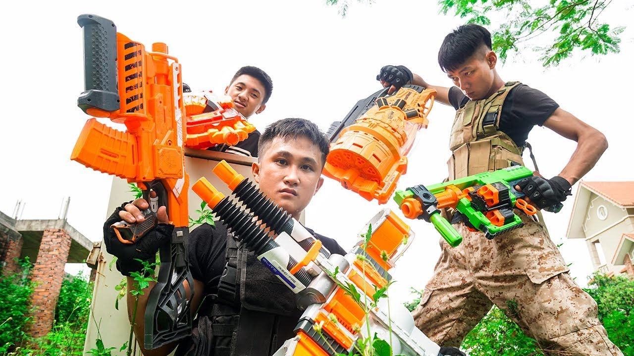 Battle Nerf War: Infantry Force Nerf Guns Hunter sniper The last battle ...