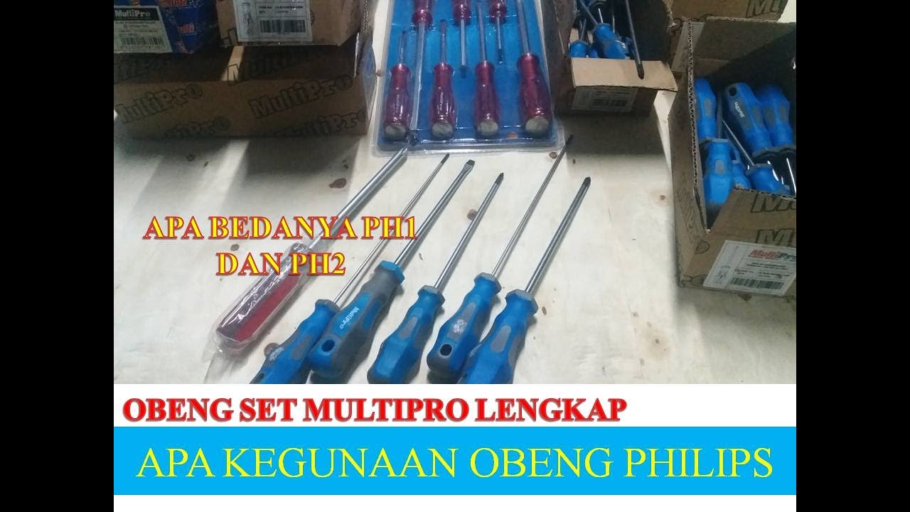 Penjelasan singkat perbedaan mata obeng PH1, PH2 dan PH3 ini dia.!! - YouTube