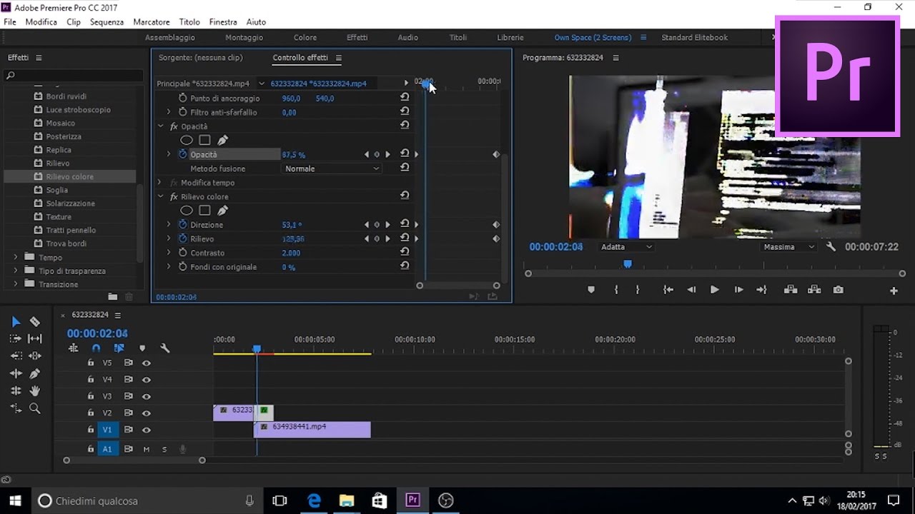 Transition With Color Emboss Effect - Premiere Pro CC 2017 (ITA/ENG ...