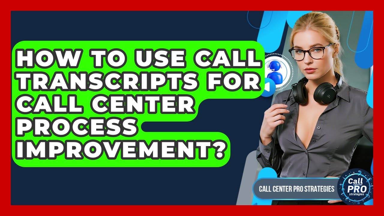 How To Use Call Transcripts For Call Center Process Improvement? - Call Center Pro Strategies ...