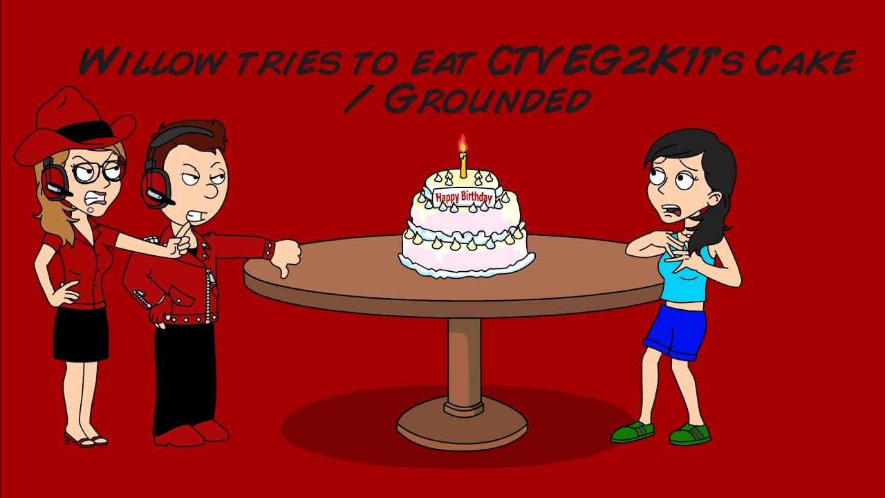 Willow Tries To Eat @caillouthemariobrosfan2005 's Birthday Cake ...
