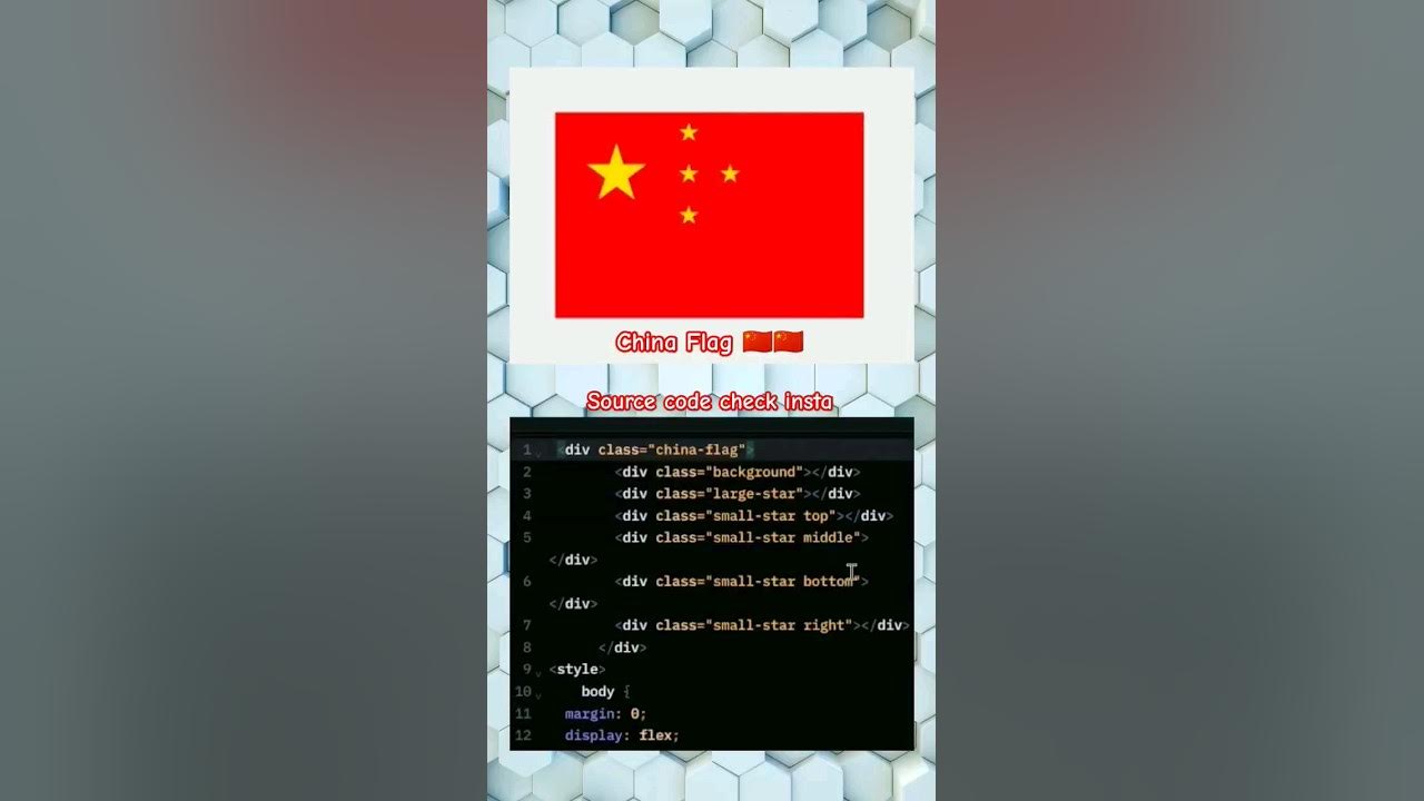 How To Make A China Flag π¨π³ Using Css Coding Css Challenge Csschallenge Learn Youtube