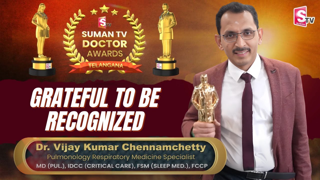 Dr. C. Vijay Kumar Receives SumanTV Doctor Award | Pulmonologist Honour ...